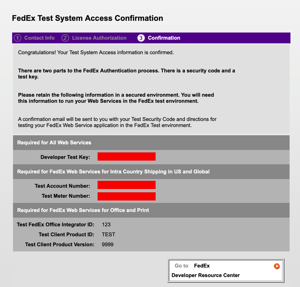 DEPRECATED: Get FedEx Production Credentials