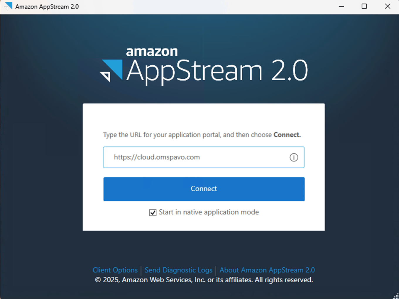 OMS Cloud with Workspaces Applications (AppStream) User Guide