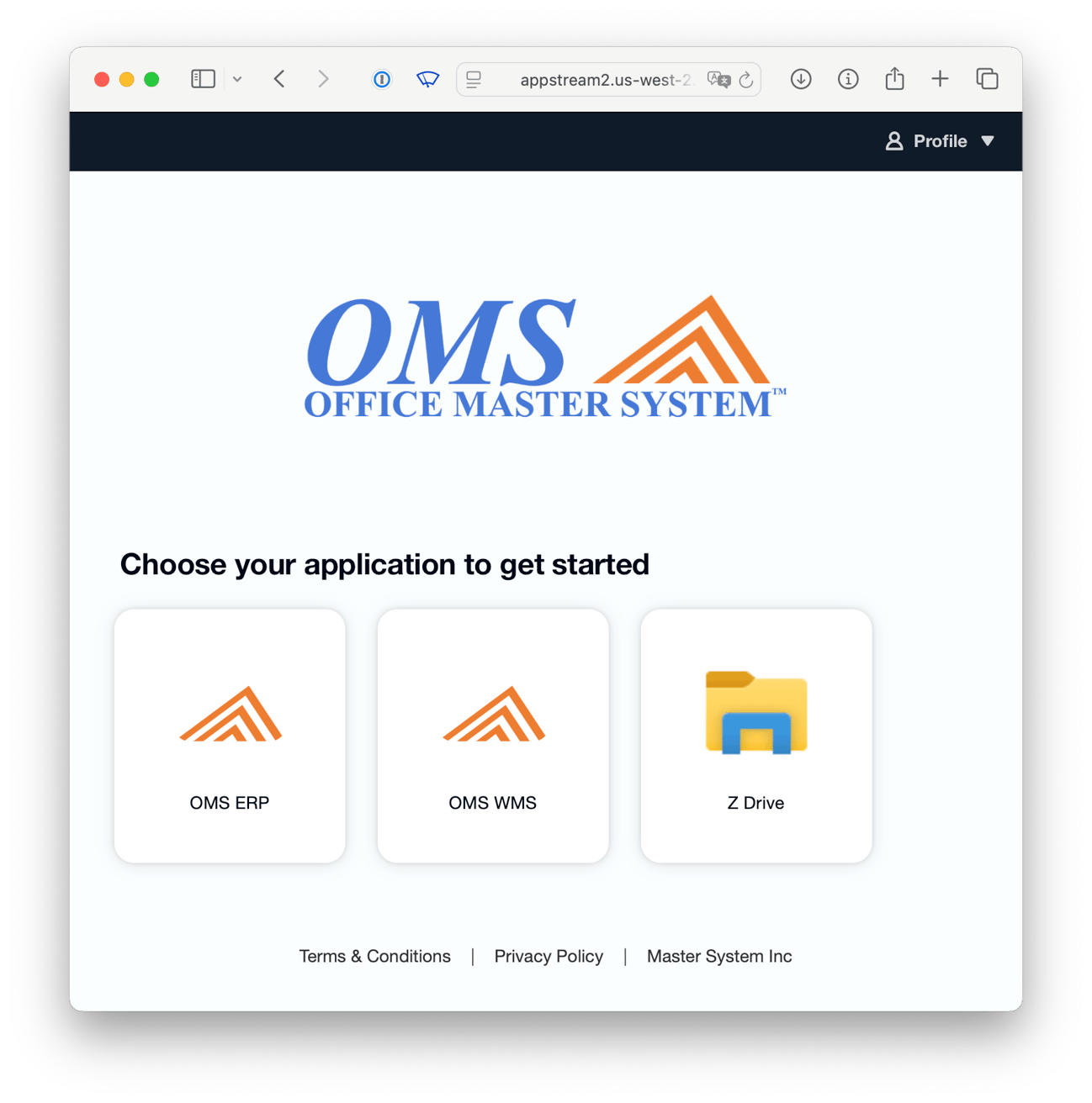 OMS Cloud with Workspaces Applications (AppStream) User Guide