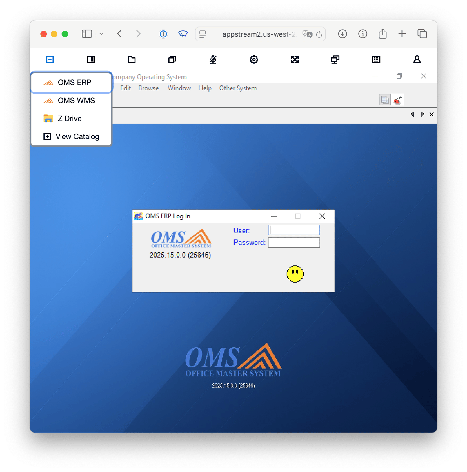 OMS Cloud with Workspaces Applications (AppStream) User Guide
